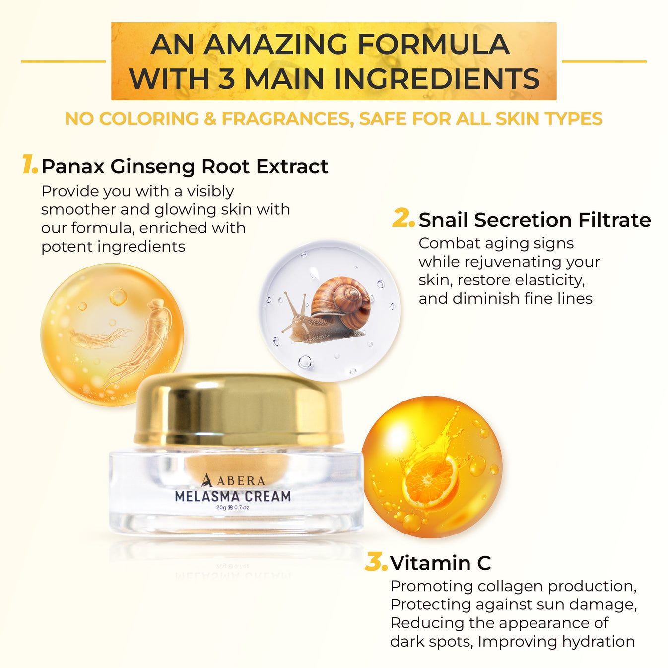 ABERA MELASMA CREAM 20G – HELPS FADE MELASMA, FRECKLES, AGE SPOTS, SMO ...